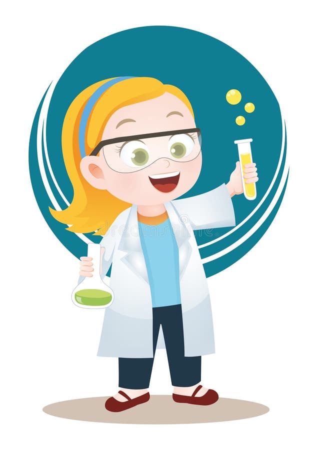 Woman Scientist. Vector Illustration Decorative Design Stock Vector ...