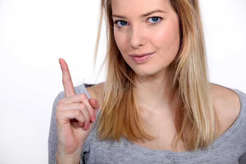 Woman making a point stock image. Image of copy, business - 35522607