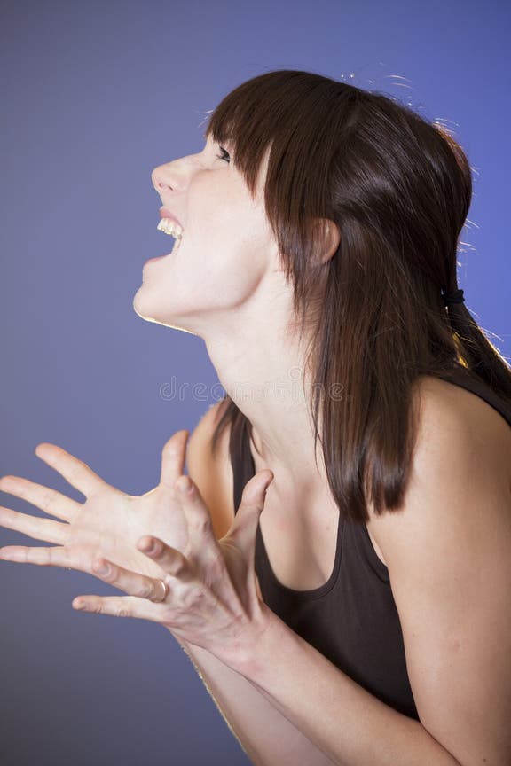 Woman screaming stock image. Image of grief, woman, attractive - 12922597
