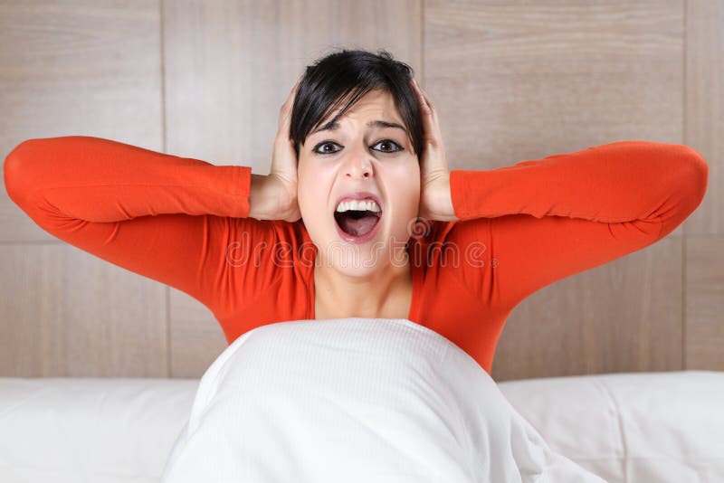 Woman screaming night stock image. Image of noise, angry - 28037719