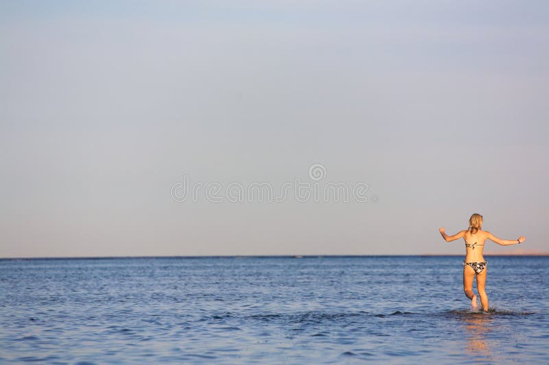 Woman in the sea stock image. Image of lady, caucasian - 4876219
