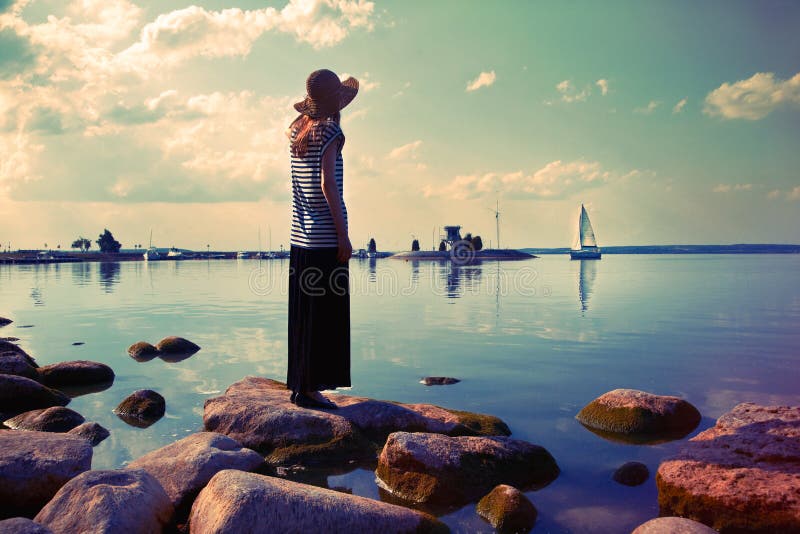 Looking through a Ship Porthole. Stock Photo - Image of ocean ...