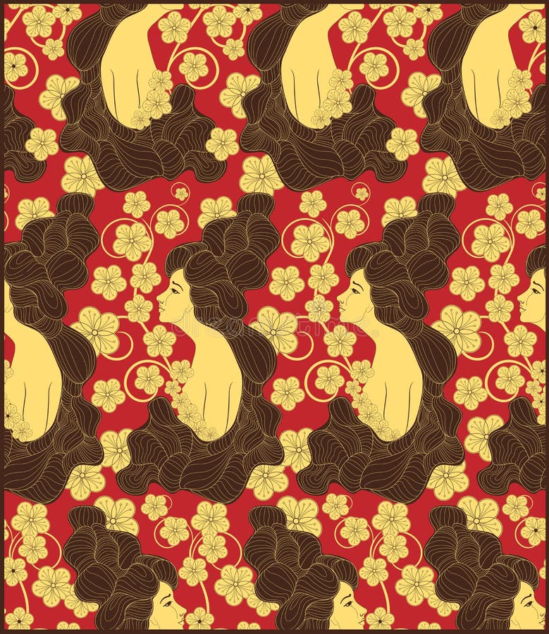 Woman Seamless Pattern- Vector Stock Vector - Illustration of pattern ...