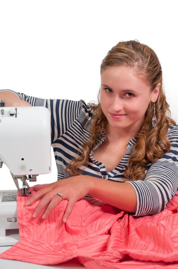 Woman Seamstress stock photo. Image of pattern, homemade - 45220938