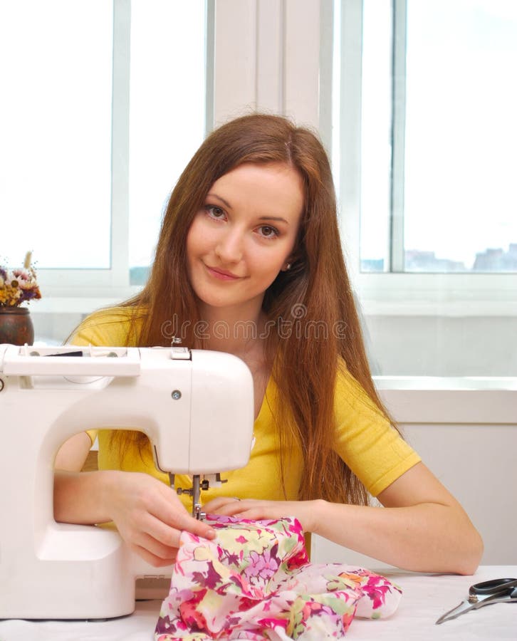 Woman seamstress work stock image. Image of closeup, needle - 32111673
