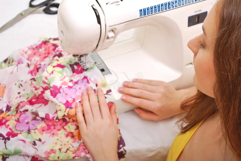 Woman seamstress work stock image. Image of closeup, needle - 32111673
