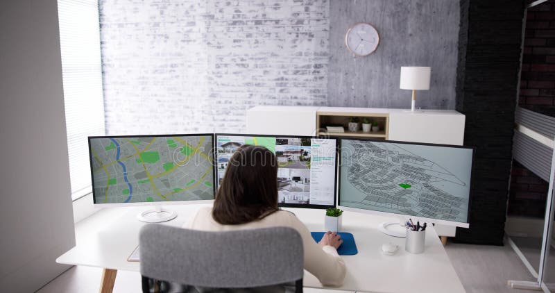 Woman Searching for Real Estate Online Stock Photo - Image of search ...