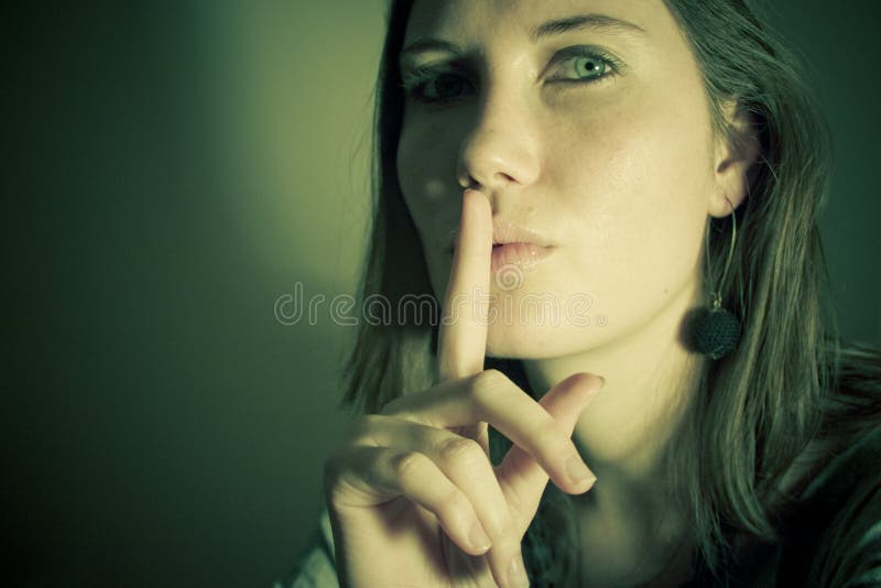 Woman secret stock image. Image of secretive, female, shush - 2543913