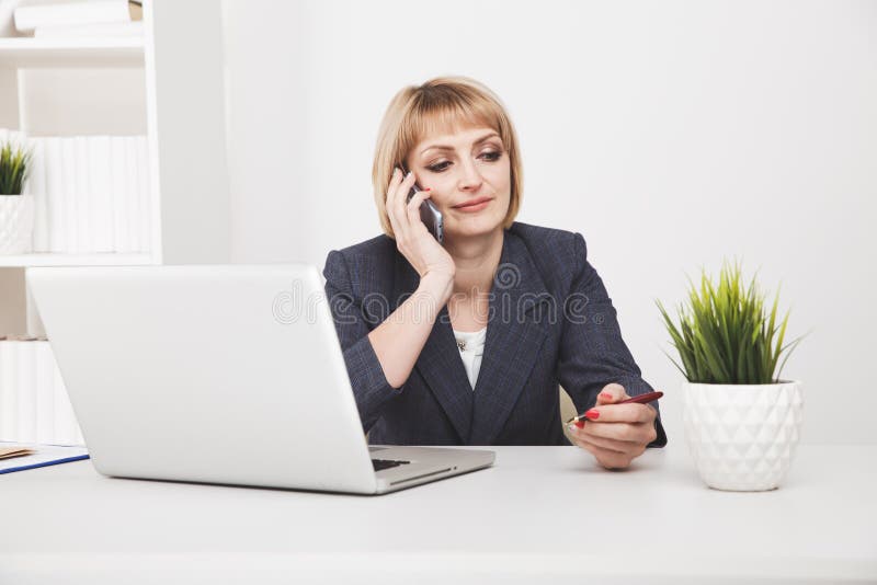 Calling Workplace while Going To the Medical Center Stock Image - Image ...