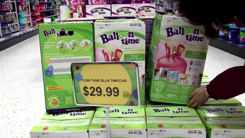 Woman Selecting Ballon Helium Tank Stock Video - Video of chocolate ...