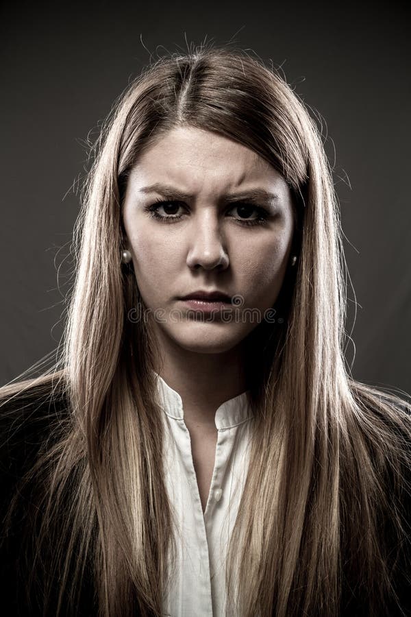 Woman serious stock image. Image of freshness, expressing - 35694495