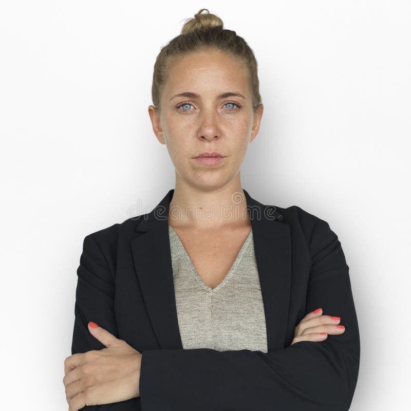 Woman Serious Studio Portrait Concept Stock Image - Image of portarit ...