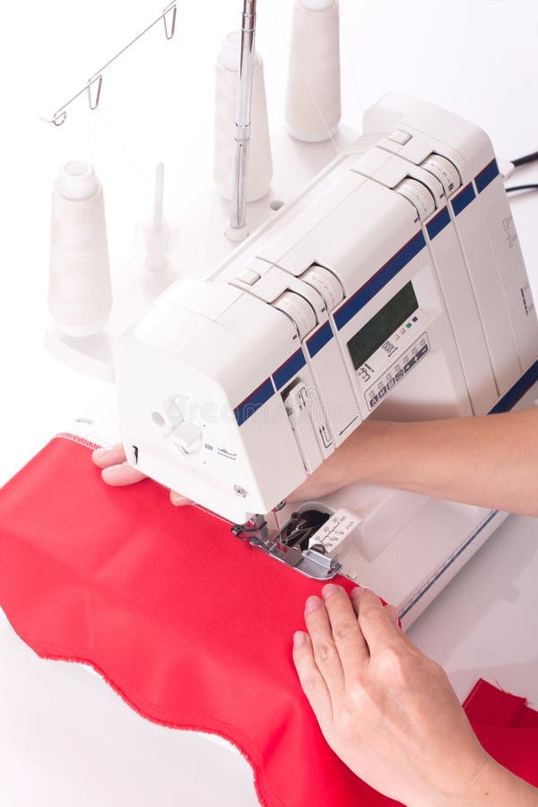 Woman sews stock image. Image of needle, work, textile - 46931045