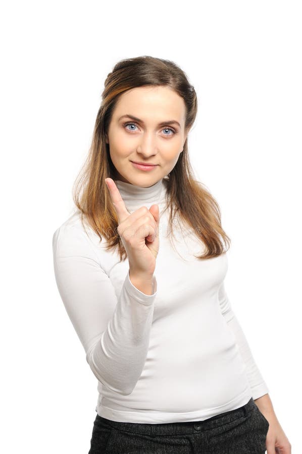 Woman shaking finger stock photo. Image of women, business - 24316270