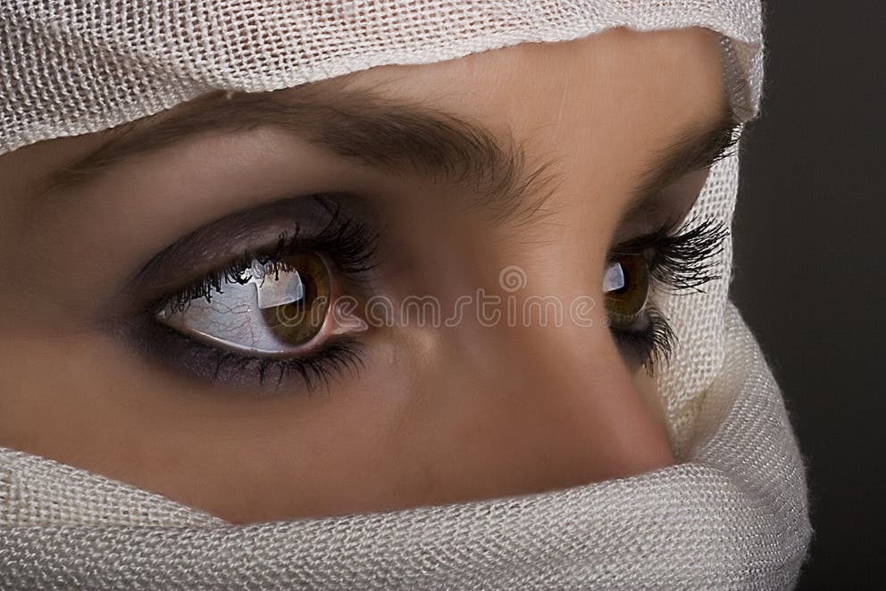 Woman with shawl on face stock photo. Image of afghanistan - 5771868