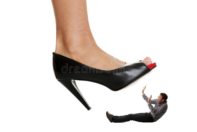 Businessman S Foot Stepping Stomping Out the Competition Stock Photo ...