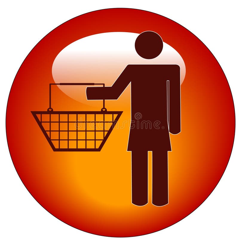 Woman shopper icon stock vector. Illustration of price - 6093226