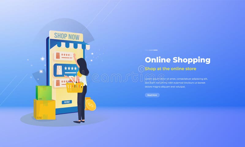 A Woman Shops Online by Selecting Items on Mobile Screen of an Online ...