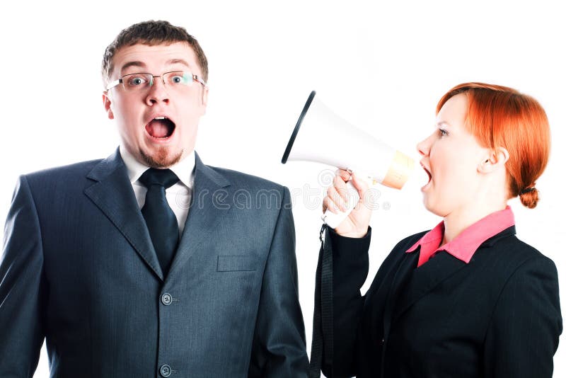 Woman with shout stock image. Image of lady, mouthpiece - 11432101