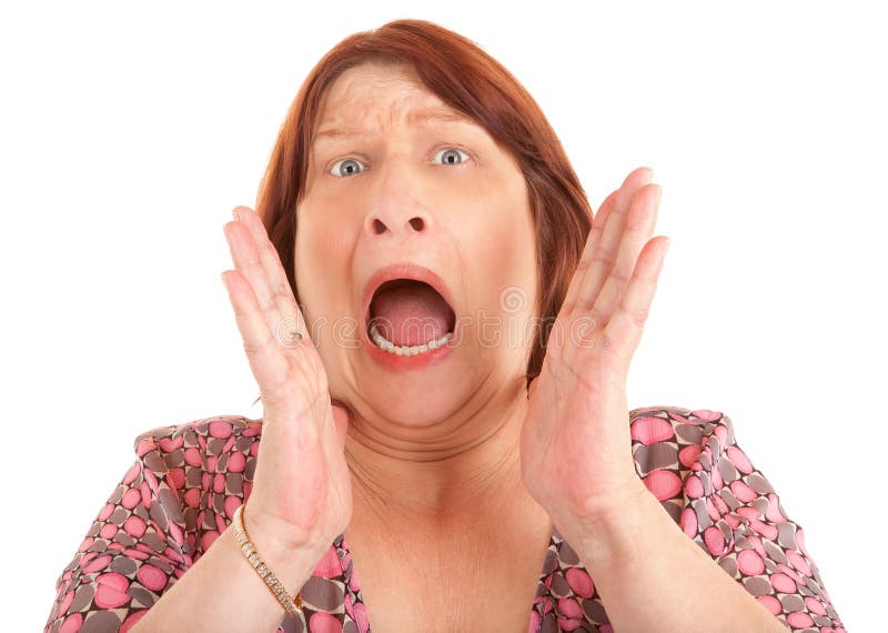 Woman Shouting for Help stock photo. Image of frightened - 13496638