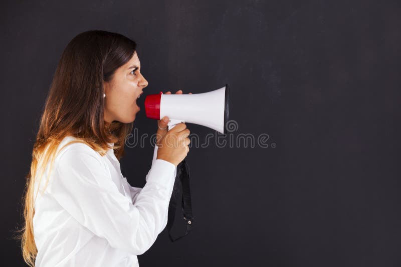 Shouting out loud stock image. Image of copyspace, confident - 3724649