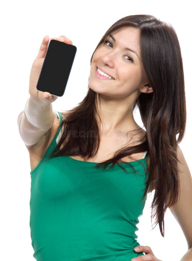 Girl with cell phone stock photo. Image of happy, mobile - 13178280