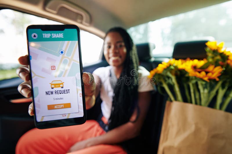 Woman Showing Application with New Request Stock Photo - Image of ...