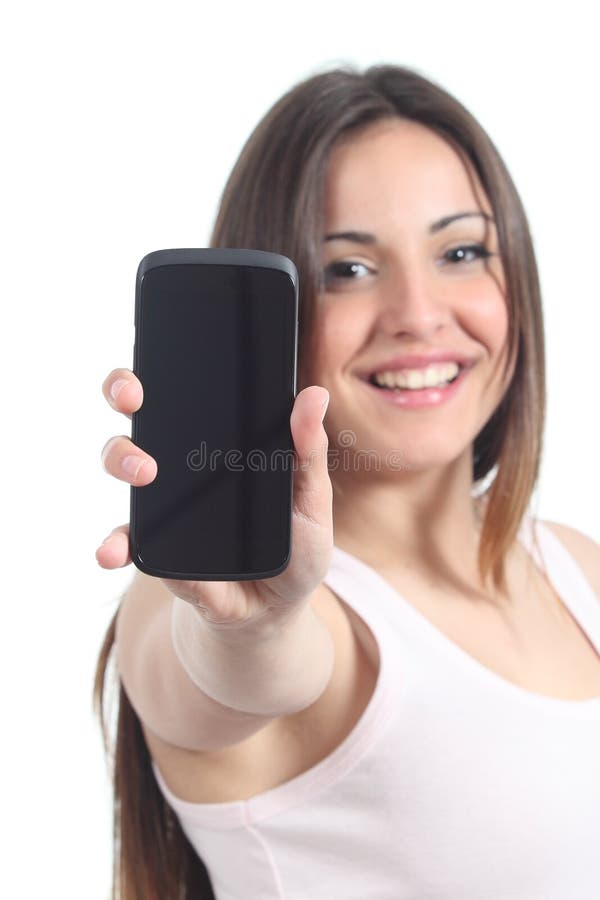 Black Mobile Smart Phone with Smart Home Application Icons on Th Stock ...