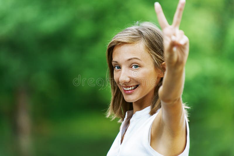Woman showing gesture that stock photo. Image of glamour - 24778916