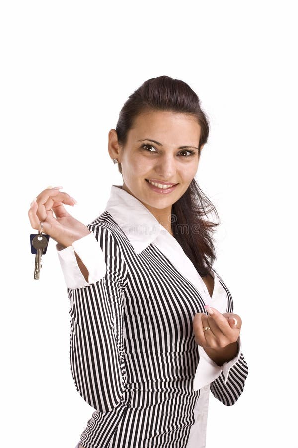 Woman showing key stock image. Image of lovely, gorgeous - 15522683