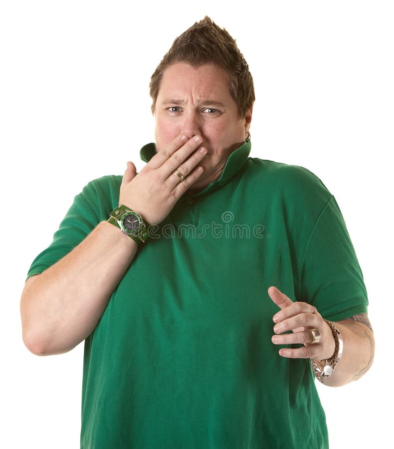 Woman Showing Shock or Covering a Burp Stock Image - Image of ...