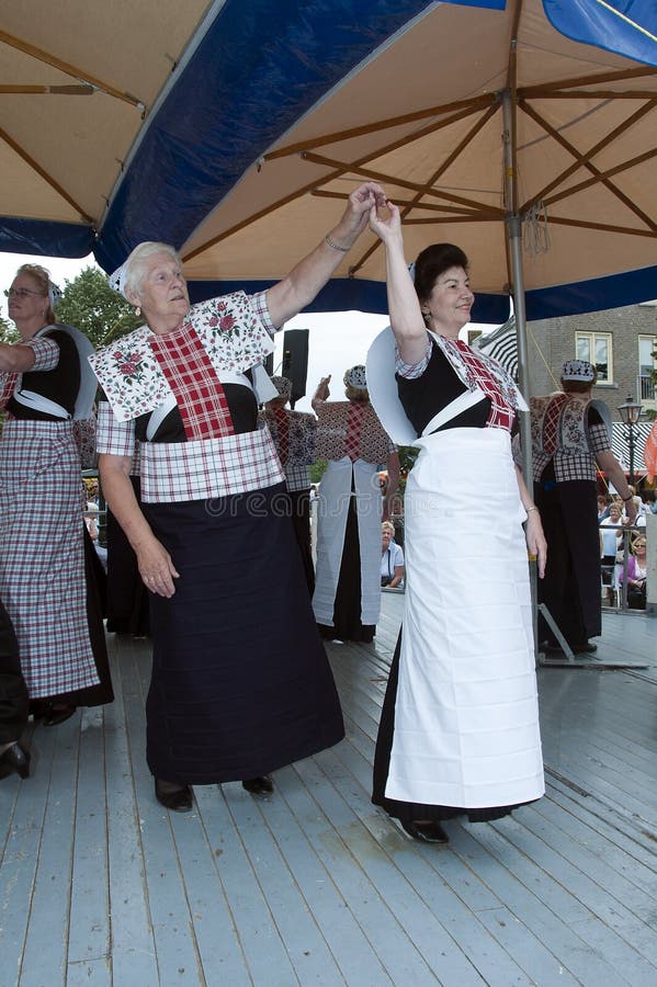 Woman Shows Original Dutch Dance in Costume Editorial Stock Photo ...