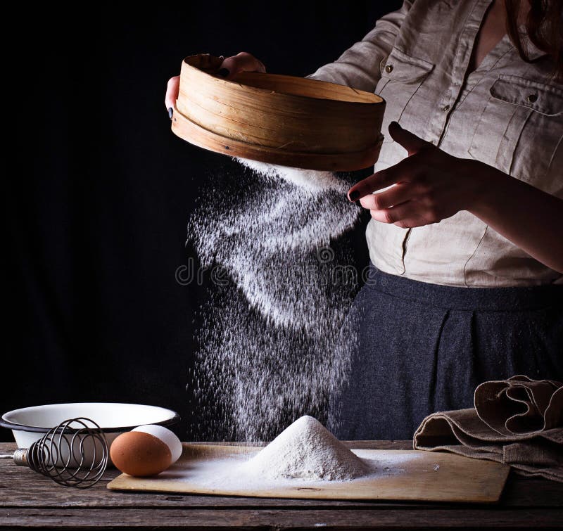 Sifting Flour stock image. Image of dust, heap, sift - 16773637