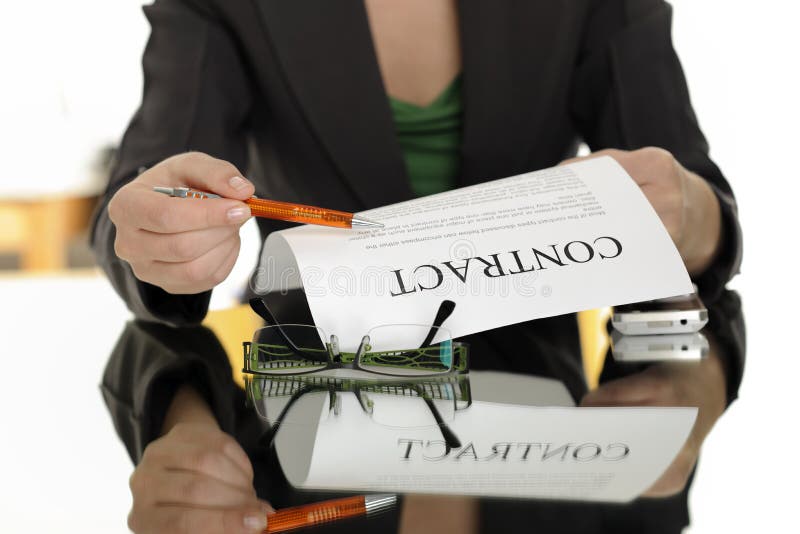 Woman signing contract stock photo. Image of female, success - 22022214