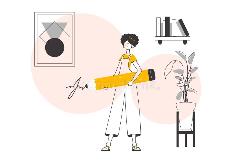 The Woman Signs. Modern Linear Style. Vector Illustration. Stock Vector ...