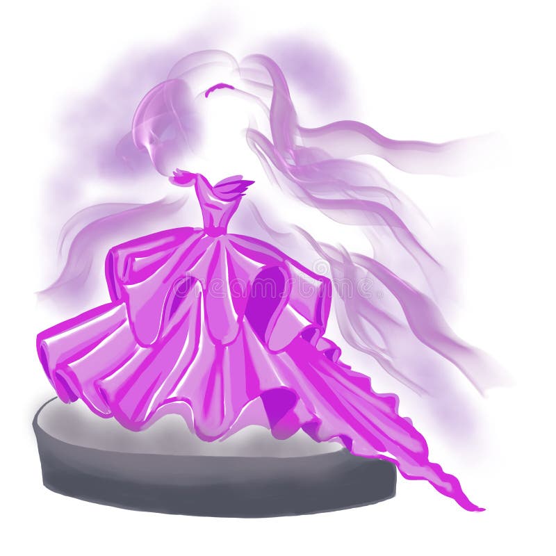 Silhouette Woman In A Ball Gown Stock Vector Illustration Of Court