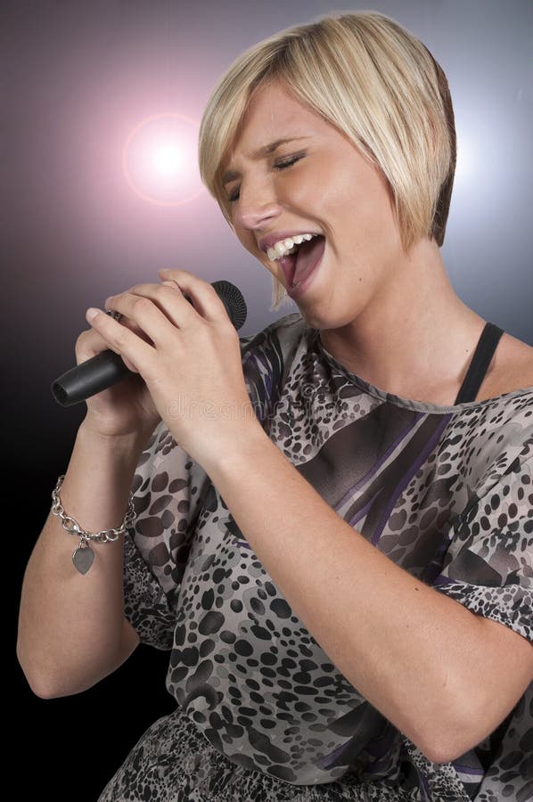 Woman Singer stock image. Image of musician, beautiful - 21472735