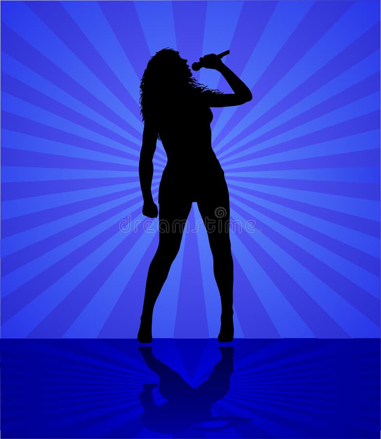 Female singer stock vector. Illustration of dancing, background - 268340