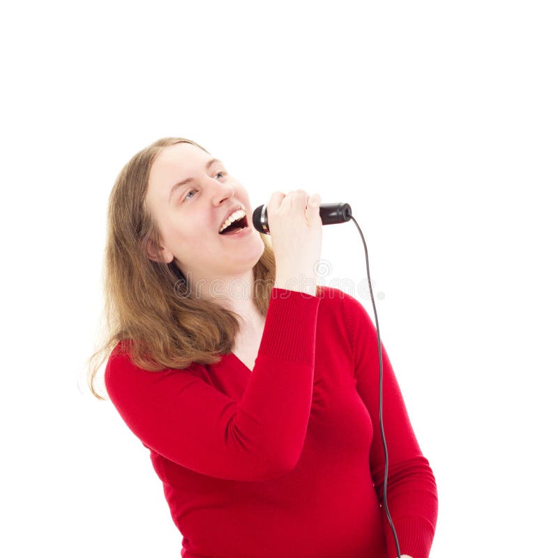 Woman singing and dancing stock photo. Image of female - 30787808