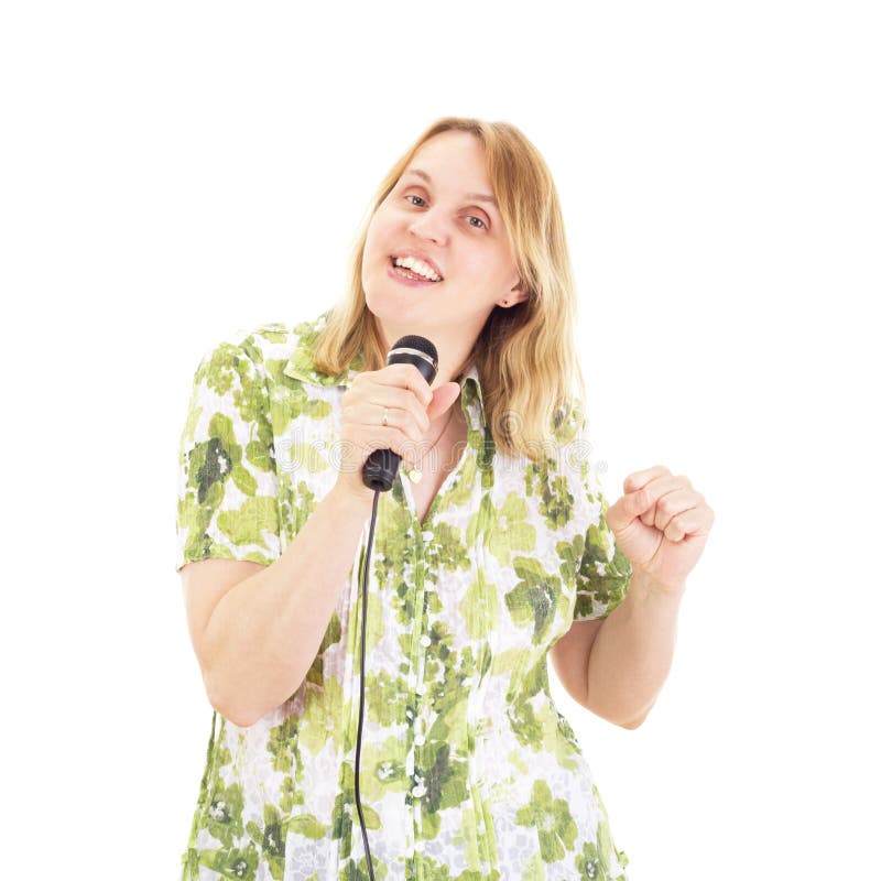 Woman singing and dancing stock photo. Image of musician - 30787830