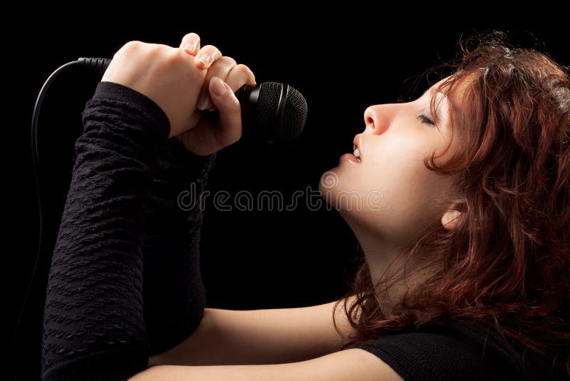 Woman Singing Tenderly stock photo. Image of singing - 20245424