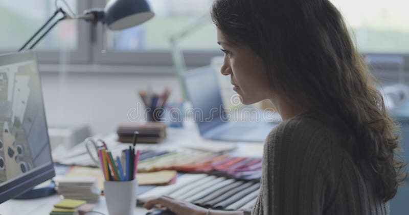 Interior Designer Working on a Project Stock Photo - Image of designer ...