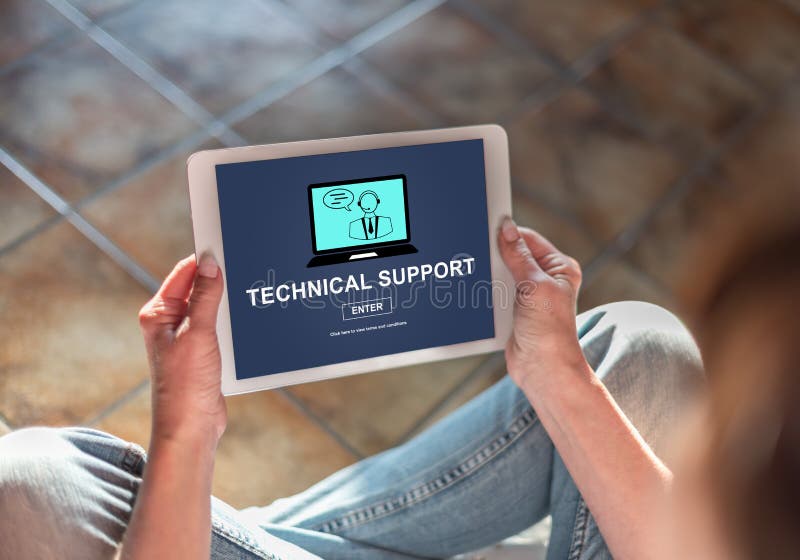 Technical Support Concept on a Tablet Stock Photo - Image of concept ...