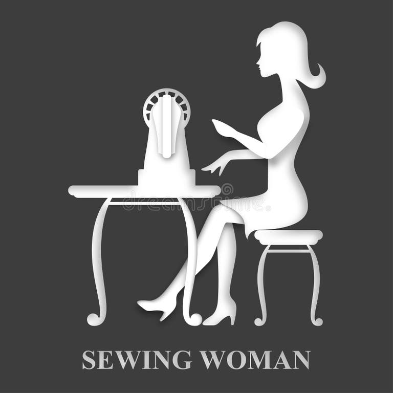 Black Woman Sewing Machine Stock Illustrations 457 Black Woman Sewing