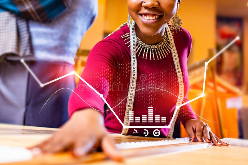 A Woman is Sitting at a Table with a Computer Screen in Front of Her ...