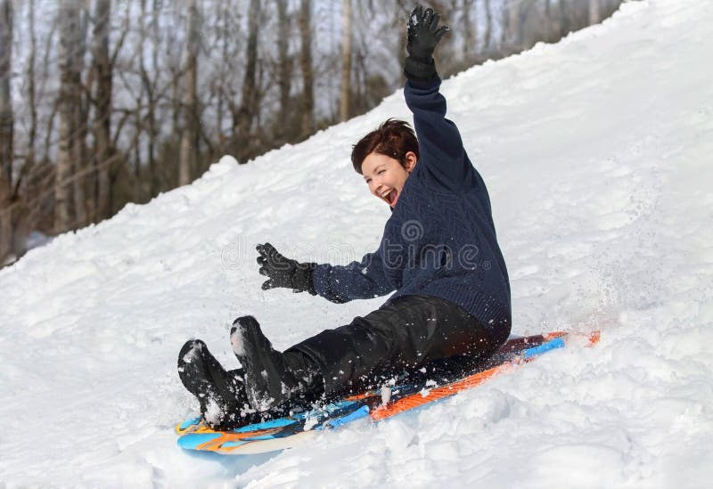 Woman sliding stock image. Image of mode, slide, winter - 69251657