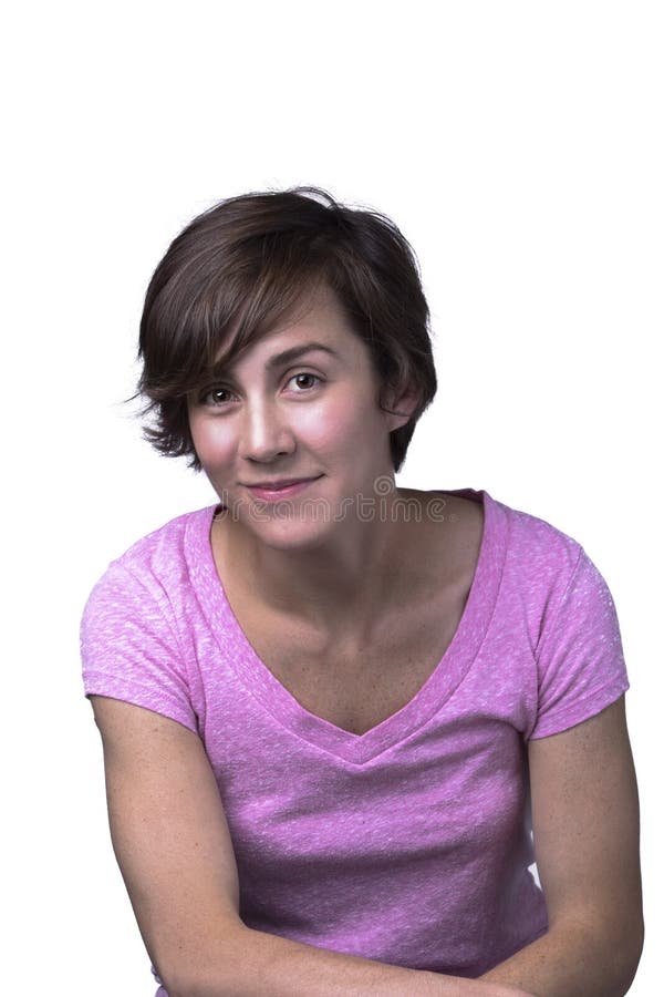 Shyly raising her hand. stock photo. Image of female - 58094040