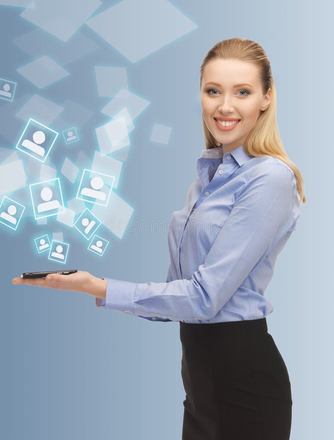 Woman with smartphone stock image. Image of contacts - 36825361