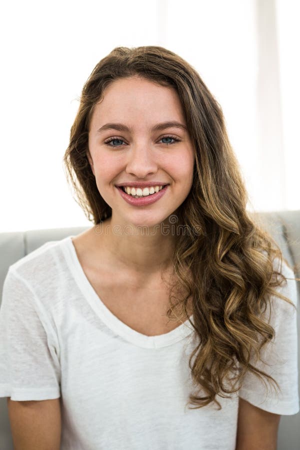Woman Smiling at the Camera Stock Image - Image of female, enjoying ...