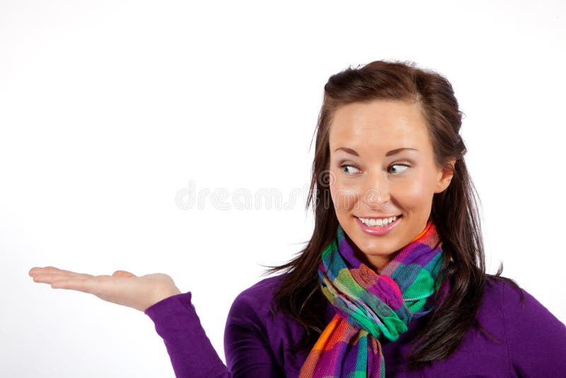 Woman Smiling at Copy Space Stock Photo - Image of portrait, beauty ...